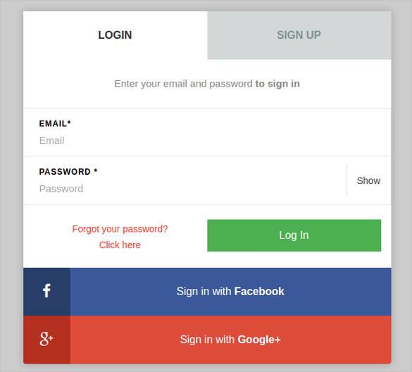 15+ Free HTML5 & CSS3 Login Forms Download