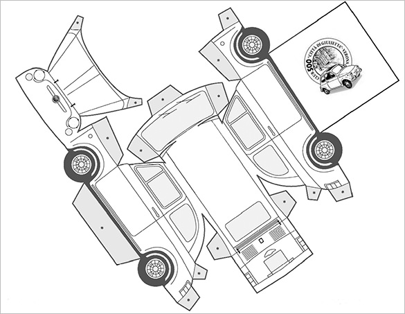 8 Best Paper Car Templates Designs