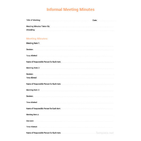 31+ Minutes Writing Template - Sample, Example Format Download