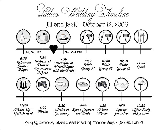 32 Wedding Timeline Templates Word Excel PDF PSD Vector EPS