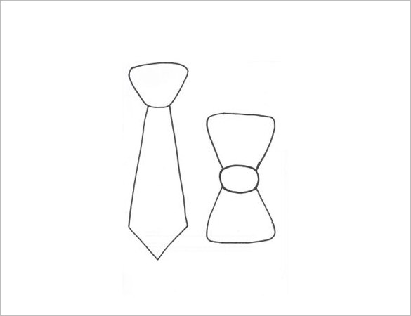 Tie Template Tie Template Necktie Drawing Fathers Day 9 Printable Tie 