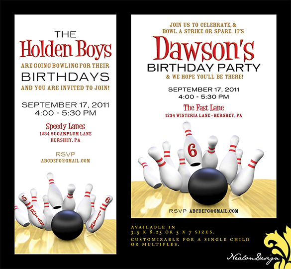 24 Outstanding Bowling Invitation Templates Designs PSD AI