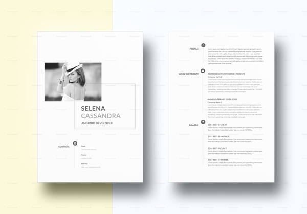 14+ Android Developer Resume Templates - Free Word, Excel, PDF Format ...