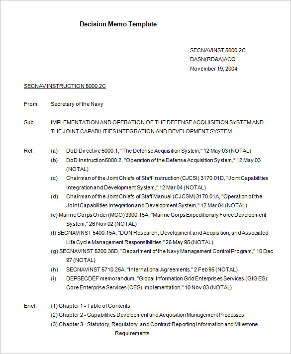 8+ Decision Memo Templates - Free Word, PDF Documents Download