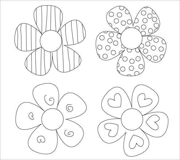 Simple Flower Template Pdf Best Flower Site