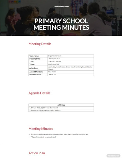 Free 25+ School Meeting Minutes Template - Word, Excel, PDF Format Download