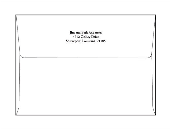 A7 Envelope Template Printable Printable Templates