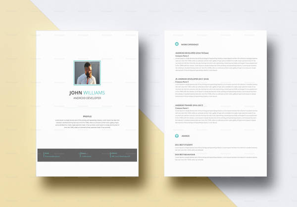 14+ Android Developer Resume Templates - Free Word, Excel, PDF Format ...