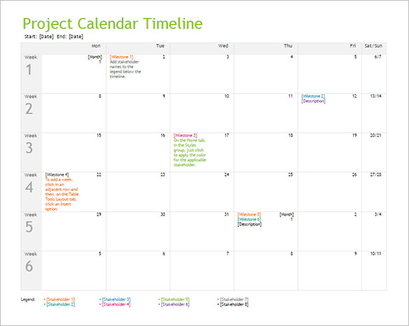 10+ Calendar Timeline Templates - Word | Google Docs | PowerPoint ...