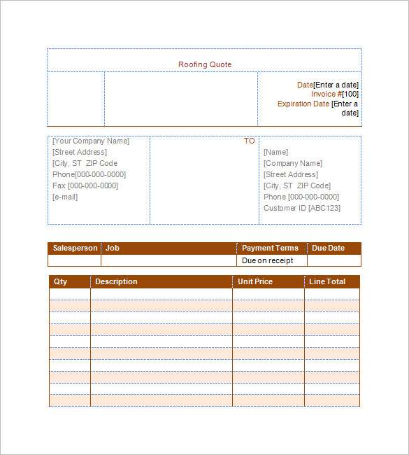 Roofing Templates Free FREE PRINTABLE TEMPLATES