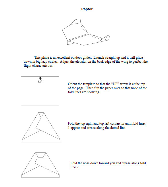 Printable Paper Airplane Template DocTemplates Printable Paper Airplane Template DocTemplates