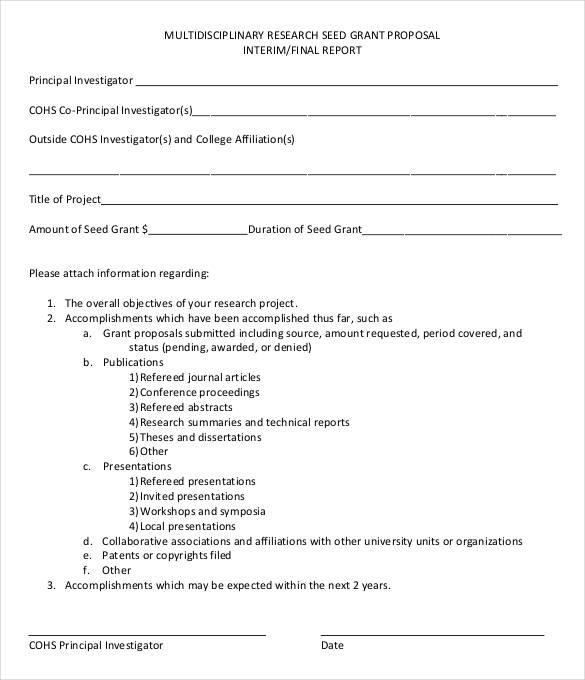 38+ Grant Proposal Templates - DOC, PDF, Pages