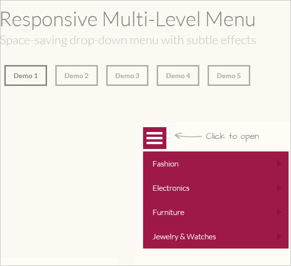 HTML5 CSS3 jQuery DropDown Menus - 16+ Free Best Templates | Free ...