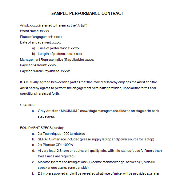 15+ Performance Contract Templates - Word, PDF, Google Docs Documents ...