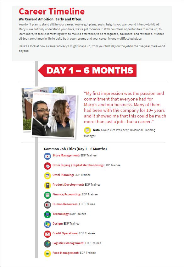 7+ Career Timeline Templates - Free Sample, Example, Format Download