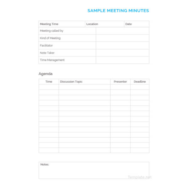46+ Sample Minutes of Meeting Templates - DOC, PDF