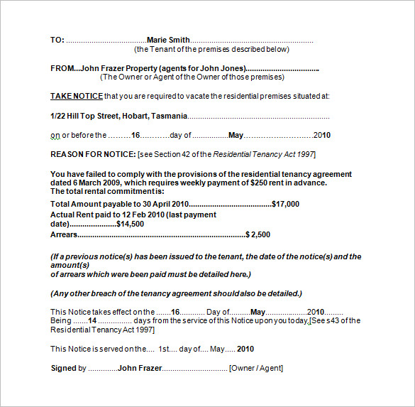 17+ Notice to Vacate Templates - Docs, Excel, PDF, Word