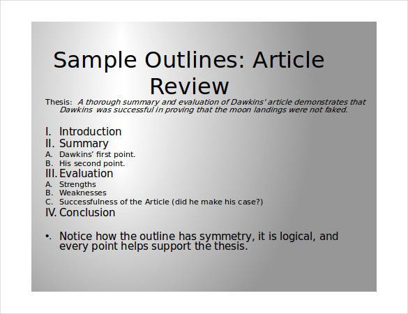 Presentation Outline Template - Free 28+ Sample, Example, Format