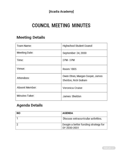 Free 25+ School Meeting Minutes Template - Word, Excel, PDF Format Download
