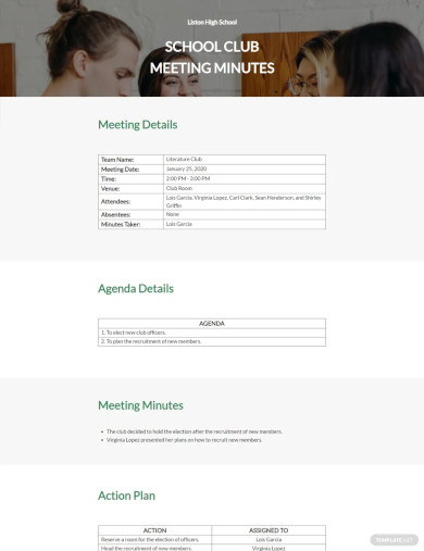 Free 25+ School Meeting Minutes Template - Word, Excel, PDF Format Download