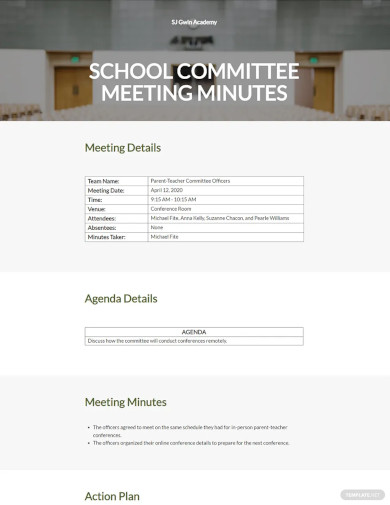 Free 25+ School Meeting Minutes Template - Word, Excel, PDF Format Download