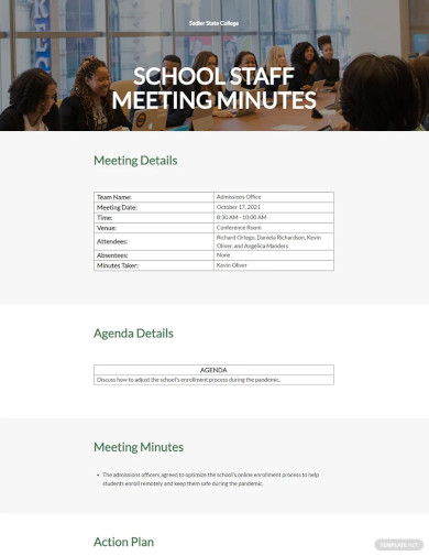 Free 25+ School Meeting Minutes Template - Word, Excel, PDF Format Download