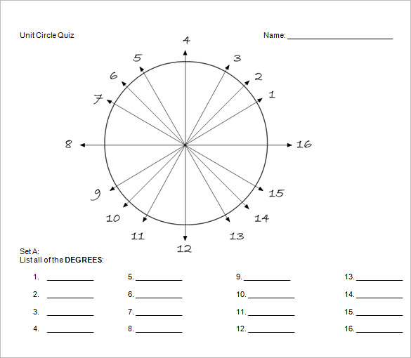 Unit Circle Chart Template – 20+ Free Word, PDF Format Download!
