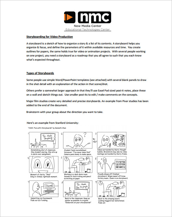 Storyboard Template – 85+ Free Word, PDF, PPT, PSD Format Download ...