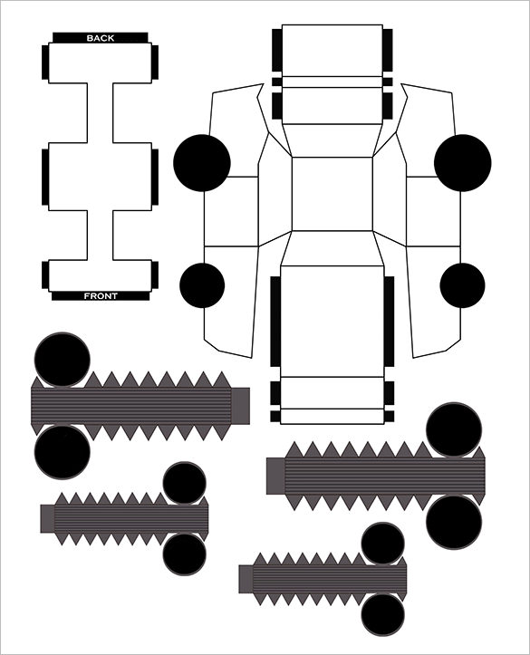 8 Best Paper Car Templates Designs