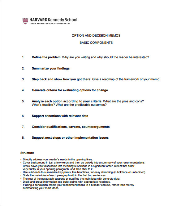 8+ Decision Memo Templates - Free Word, PDF Documents Download