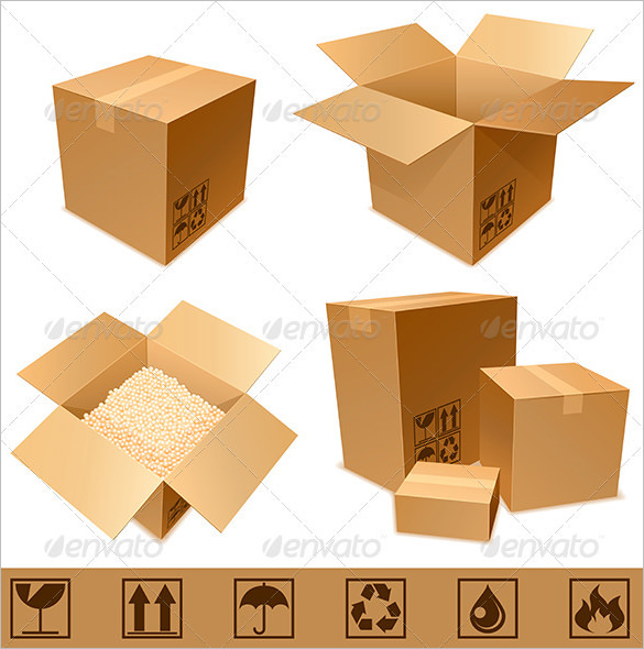 13 Cardboard Box Templates Mockups
