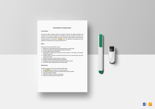 Job Description Templates - 32+ Free Word, Excel, PDF