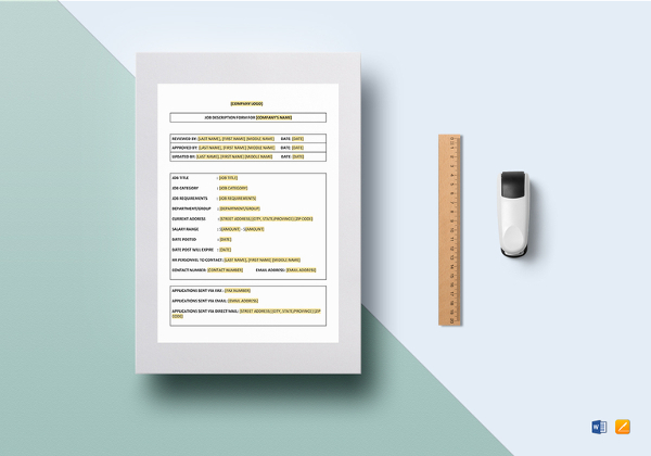 Job Description Templates - 32+ Free Word, Excel, PDF