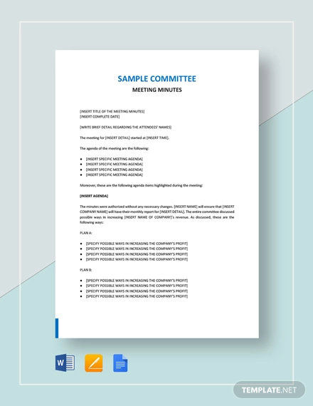 11+ Committee Meeting Minutes Templates - DOC, PDF