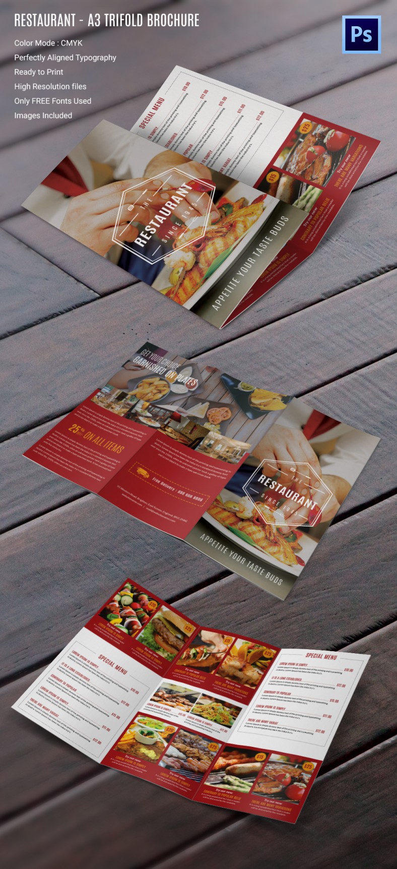 32 Restaurant Brochure Templates Free PSD EPS AI InDesign Word