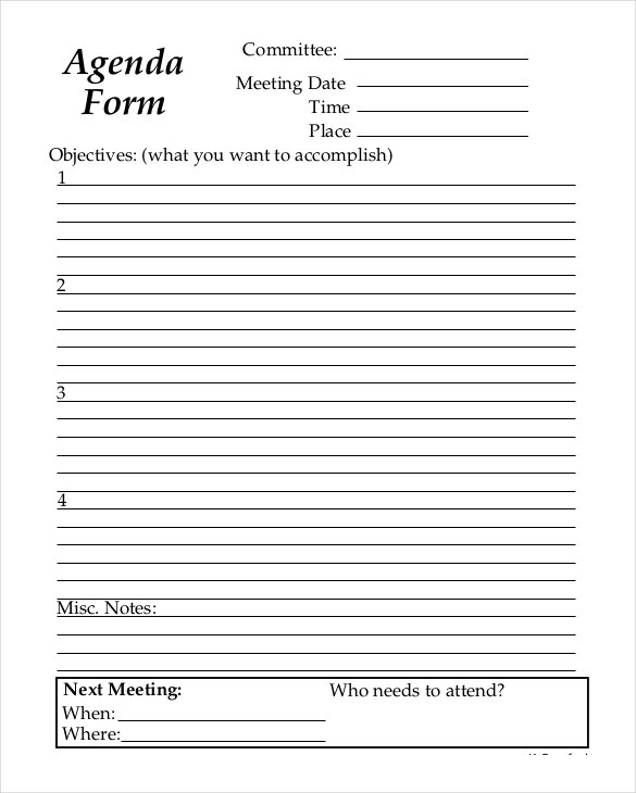 25+ Simple Agenda Templates - PDF, DOC