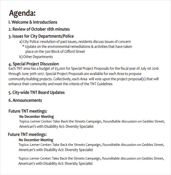 25+ Simple Agenda Templates - PDF, DOC