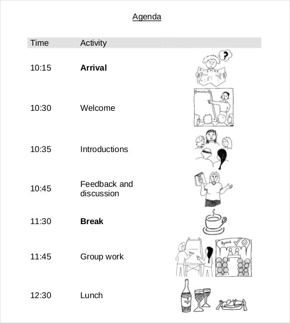 25 Simple Agenda Templates PDF DOC