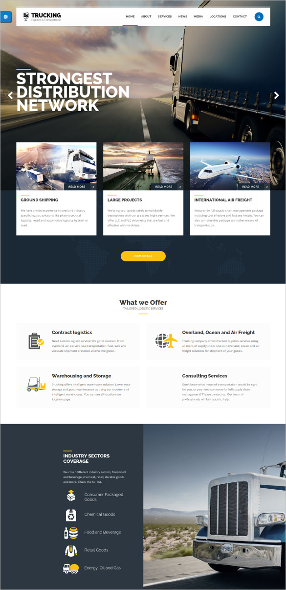 34+ Transportation Website Themes & Templates