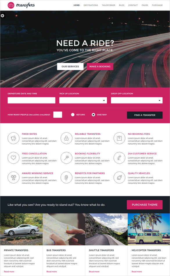 34+ Transportation Website Themes & Templates