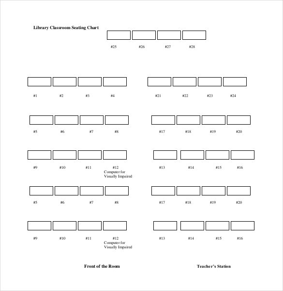 Classroom Seating Chart Template - 25+ Examples in PDF, Word, Excel
