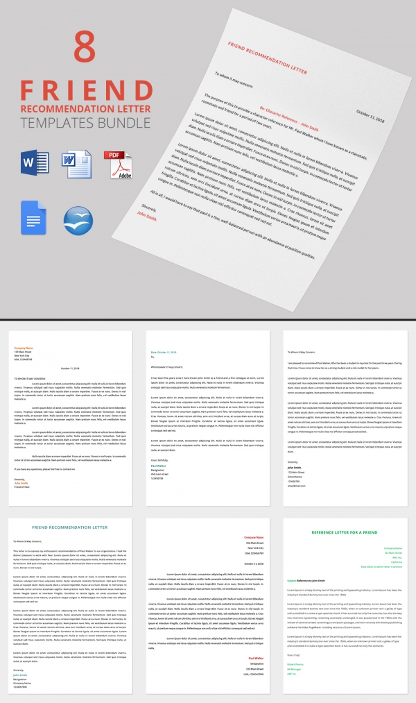 23+ Friend Recommendation Letters - PDF, DOC