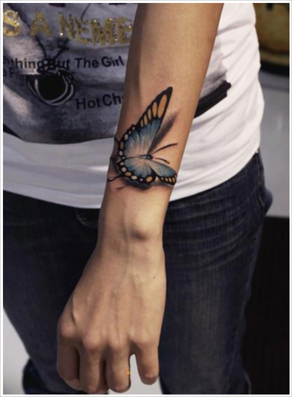 27+ Inspiring 3D Butterfly Tattoos Designs