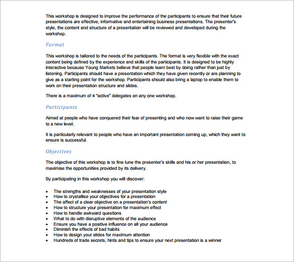 Presentation Outline Template - 28+ Free Sample, Example, Format