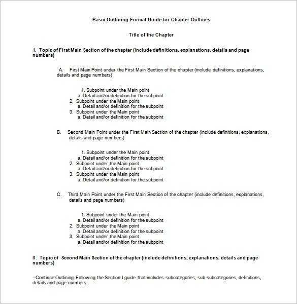 35 Outline Templates Free Word PDF PSD PPT