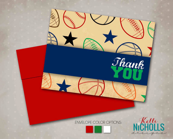 Sports Thank You Card - 21+ Free Printable PSD, EPS, Format Download!