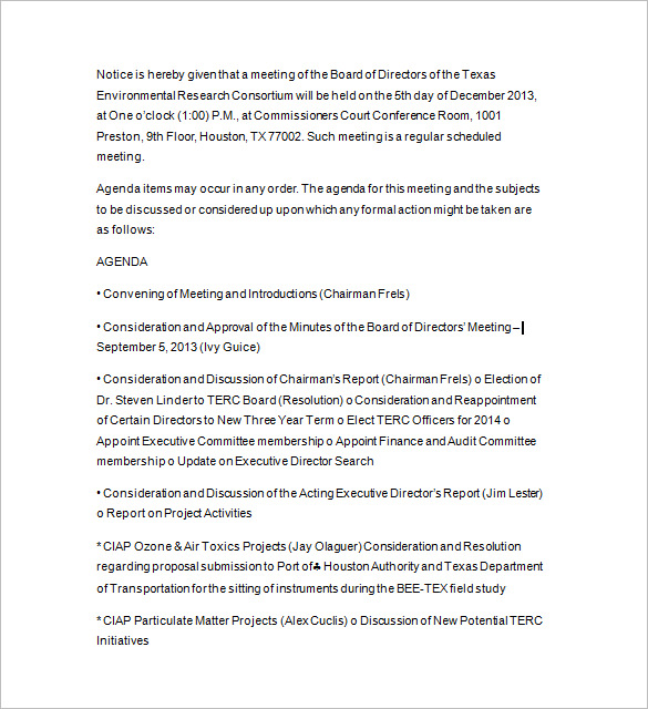 24+ Notice of Meeting Templates - Google Docs, MS Word, Apple Pages