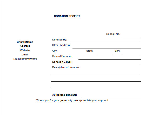 Charitable Donation Receipt Template FREE DOWNLOAD Aashe