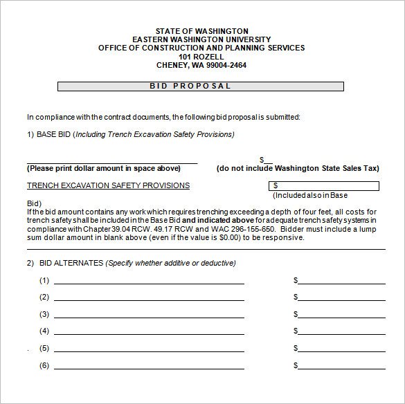 Construction Proposal Template 22 FREE Word PDF Format Download 