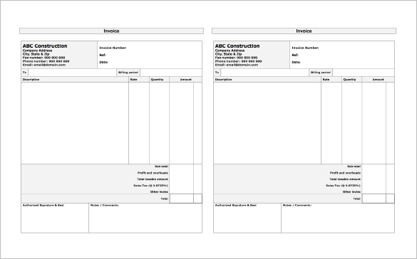 12+ FREE Construction Receipt Templates - DOC, PDF